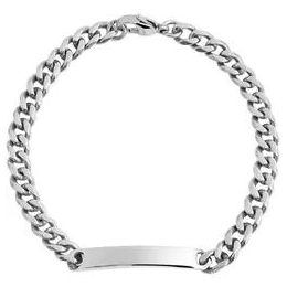 Adelia&acute;s Armband ADELIA ́S "Unisex Armband &ndash; Panzerarmband aus Edelstahl 21,5 cm", silber, Armb&auml;nder, Damen, 22cm, Edelstahl, Armband, Perfekt als Geschenk zum einfach so