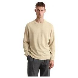 Marc O'Polo Rundhalspullover MARC O'POLO "aus weicher Merinowolle", Herren, Gr. M, pure cashmere, Obermaterial: 100% Schurwolle, unifarben, Rundhals, Pullover Rundhalspullover