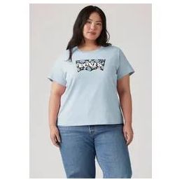 Levi's T-Shirt LEVI'S PLUS "PL PERFECT TEE", Damen, Gr. XL (46/48), plus p2 bw floral fill country air, Single Jersey, Obermaterial: 100% Baumwolle, Shirts T-Shirt