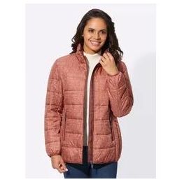 Steppjacke Casual Looks, Damen, Gr. 54, bunt (papaya, rostrot, bedruckt), 100% Polyester, Wattierung:100% Polyester, Jacken Steppjacke
