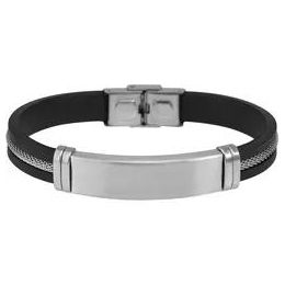 Adelia&acute;s Armband ADELIA ́S "Damen Armband &ndash; Silikonarmband aus Edelstahl 21 cm", schwarz, Armb&auml;nder, Damen, 21cm, Edelstahl, Armband, Ein stilvolles Geschenk f&uuml;r besondere Momente