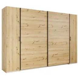 Schwebet&uuml;renschrank Rauch "Kleiderschrank Dreht&uuml;renschrank Schrank Garderobe KRONACH TOPSELLER", braun (eiche artisan, griffleisten graumetallic), B:311cm H:210cm T:59cm, Holzwerkstoff, Schr&auml;nke, Schwebet&uuml;renschrank, mit Dreh- und Schwebet&uuml;ren und vielen Einlegeb&ouml;den MADE IN GERMANY