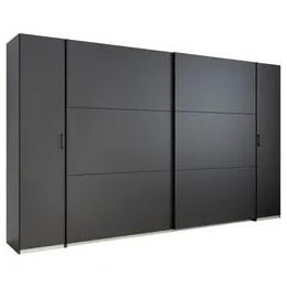 Schwebet&uuml;renschrank Rauch "Kleiderschrank Dreht&uuml;renschrank Schrank Garderobe KRONACH TOPSELLER", grau (graumetallic, griffleisten graumetallic), B:354cm H:210cm T:59cm, Holzwerkstoff, Schr&auml;nke, Schwebet&uuml;renschrank, mit Dreh- und Schwebet&uuml;ren und vielen Einlegeb&ouml;den MADE IN GERMANY