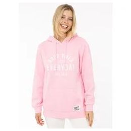 Hoodie Zwillingsherz "Everyday", Damen, Gr. S/M, rosa, Sweatware, Obermaterial: 80% Polyester, 20% Baumwolle, Sweatshirts Hoodie, Mini-Me,mit Stickerei und positiver Botschaft