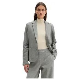 Marc O'Polo Jerseyblazer MARC O'POLO "aus Organic-Cotton-Mix", Damen, Gr. 34, light grau, Jersey, Obermaterial: 91% Baumwolle, 8% Polyester, 1% Elasthan, gestreift, regular fit normal, normaler Saum, Blazer
