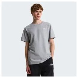 T-Shirt The North Face "M EVOLUTION SIMPLE DOME REGULAR SHORT SL", Herren, Gr. M, tnf pale grau heather, Obermaterial: 85% Baumwolle, 15% Polyester, Shirts T-Shirt, normale Passform, Kurzarm, f&uuml;r den Alltag, aus Poly-Baumwolle