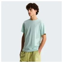 T-Shirt The North Face "M EVOLUTION SIMPLE DOME REGULAR SHORT SL", Herren, Gr. L, opal frost, Obermaterial: 60% Baumwolle, 40% Polyester, Shirts T-Shirt, normale Passform, Kurzarm, f&uuml;r den Alltag, aus Poly-Baumwolle