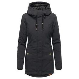Winterjacke Ragwear "Monadena Parka YOUMODO", Damen, Gr. XXXL(46), schwarz, Obermaterial: 68% Baumwolle, 32% Nylon. Innenfutter: 100% Polyester. Wattierung: 100% Polyester, figurbetont Po-bedeckend, hoch geschlossener Ausschnitt, verstellbar Rippstrickb&uuml;ndchen mit Druckknopf, Jacken Winterjacke, Warmer Kurzmantel mit Kapuze