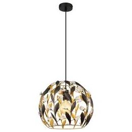 Globo LIGHTING H&auml;ngeleuchte "MIKA", schwarz matt, &Oslash; 40cm H: 150cm, 1 Stk., Leuchten, H&auml;ngelampe Esszimmer-Leuchte Esstischleuchte Wohnzimmer, H&auml;ngeleuchte
