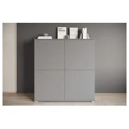 PC-Schrank OTTO HOME "Kenia, Sekret&auml;r, Home Office", grau pallad, B:120cm H:125cm T:39,5cm, Sekret&auml;re, Mit Push-to-open, Tastaturauszug und praktischem Stauraum
