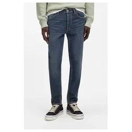 HUGO BOSS Tapered-fit-Jeans HUGO BLUE "Brody", Herren, Gr. 34, L&auml;nge 32, navy417, Denim/Jeans, Obermaterial: 99% Baumwolle, 1% Elasthan, unifarben, gerade, unten schmal lang, Jeans, mit Stone-washed-Finish
