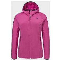 Sch&ouml;ffel Fleecejacke SCH&Ouml;FFEL "Fleece Hoody Style Cascata WMS", Damen, Gr. 44, pink (3305, pink), Oberstoff: 94% Polyester, 6% Elasthan, regular fit, hoch geschlossener Ausschnitt, Jacken Fleecejacke