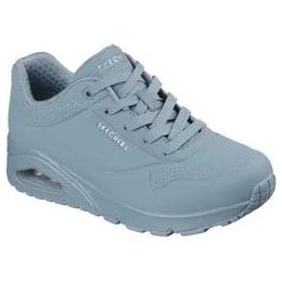 Sneaker Skechers "Street Uno - Stand on Air", Damen, Gr. 42, blaugrau, Lederimitat, unifarben, Schuhe Sneaker, Freizeitschuh, Halbschuh, Schn&uuml;rschuh mit Memory Foam