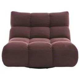 1,5-Sitzer Home Affaire "Cozy Bubble, 360 drehbarer Sessel, Breite 107cm", burgunder, B:112cm H:85cm T:108cm, 95% Polyester, 5% Nylon, Sofas, mit eleganter Steppung, Rundumbezug & weicher Polsterung