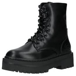 Schn&uuml;rstiefelette Dockers BY GERLI "Dockers by Gerli Stiefelette Lederimitat", Damen, Gr. 37, schwarz, Lederimitat, Schuhe Schn&uuml;rstiefelette