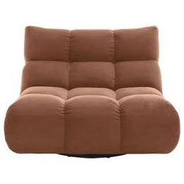 1,5-Sitzer Home Affaire "Cozy Bubble, 360 drehbarer Sessel, Breite 107cm", rusty, B:112cm H:85cm T:108cm, 95% Polyester, 5% Nylon, Sofas, mit eleganter Steppung, Rundumbezug & weicher Polsterung
