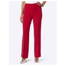 Anzughose Lady, Damen, Gr. 52, Normalgr&ouml;&szlig;en, rot, 75% Polyester, 21% Viskose, 4% Elasthan, unifarben, Hosen Anzughose