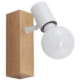 Eglo Deckenspot "TOWNSHEND 3", braun (wei&szlig;, holzfarben), 1, H: 16,5cm, Leuchten, Spot, Wohnzimmerlampe, Flur, L16,5 x B5 cm, 1X10W exkl., Deckenspot