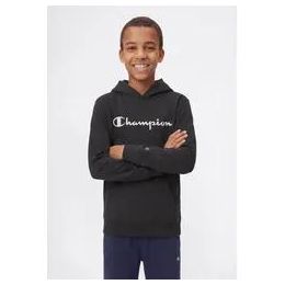 Kapuzensweatshirt Champion "ICONS TONAL Hoodie with Large Logo", Jungen, Gr. XL (164/170), chr, Obermaterial: 73% Baumwolle, 27% Polyester, Sweatshirts, f&uuml;r Kinder, mit Kapuze, sportlicher Stil