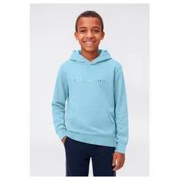 Kapuzensweatshirt Champion "ICONS TONAL Hoodie with Large Logo", Jungen, Gr. XL (164/170), stnb, Obermaterial: 73% Baumwolle, 27% Polyester, Sweatshirts, f&uuml;r Kinder, mit Kapuze, sportlicher Stil
