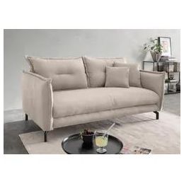 3-Sitzer Home Affaire "LAVA Breite 198 cm, modern und elegant, aktuelle Kissenoptik, bequem", beige, B:198cm H:94cm T:110cm, Sofas, Armlehnen verstellbar