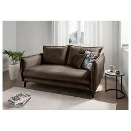 3-Sitzer Home Affaire "LAVA Breite 198 cm, modern und elegant, aktuelle Kissenoptik, bequem", braun, t&uuml;rkis, B:198cm H:94cm T:110cm, Sofas, Armlehnen verstellbar