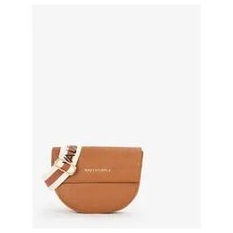 Umh&auml;ngetasche Valentino BAGS "PANSY", Damen, Gr. B/H/T: 24,5cm x 19cm x 8cm, cognac, Lederimitat, Taschen Umh&auml;ngetasche, Damen Schultertasche, Mini Bag, Handtasche mit modischer Logopr&auml;gung