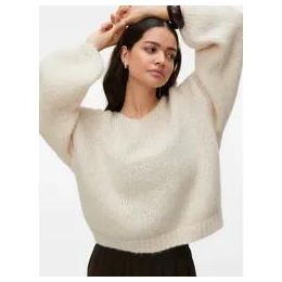 V&eacute;ro Moda Strickpullover VERO MODA "VMMAYBE LS 2WAY V-NECK PULLOVER NOOS", Damen, Gr. S, birch, Strick, Obermaterial: 100% Polyester, unifarben, loose fit normal, V-Ausschnitt, Strickb&uuml;ndchen, Pullover Strickpullover, Kunstfaser, locker geschnitten, V-Ausschnitt