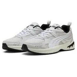 Sneaker Puma "MILENIO TECH 2000", Damen, Gr. 38,5, feather gray, Puma wei&szlig;, Puma silber, Textil, unifarben, Schuhe Sneaker, f&uuml;r sportliche Aktivit&auml;ten und Streetwear, Obermaterial aus Textil