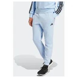 Sporthose Adidas SPORTSWEAR "ESSENTIALS FEELCOZY", Herren, Gr. 3XL, N-Gr, glow blau, schwarz, normal, gr., Obermaterial: 70% Baumwolle, 30% Polyester, Hosen Sporthose
