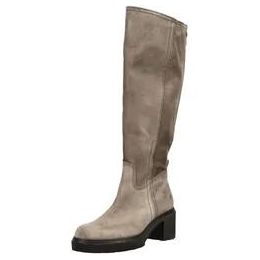 Stiefel Gabor "Gabor Stiefel Veloursleder", Damen, Gr. 39, braun, grau, Veloursleder, Schuhe Stiefel