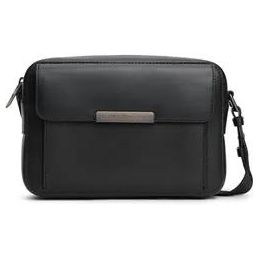Umh&auml;ngetasche Tommy Hilfiger "TH BUSINESS LEATHER CAMERA BAG", Herren, Gr. B/H/T: 23cm x 15,5cm x 10cm, schwarz, Leder, Taschen Umh&auml;ngetasche, Men Kamarabag, Schultertasche mit verstellbarem Umh&auml;ngeriemen