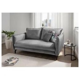 3-Sitzer Home Affaire "LAVA Breite 198 cm, modern und elegant, aktuelle Kissenoptik, bequem", silber, t&uuml;rkis, B:198cm H:94cm T:110cm, Sofas, Armlehnen verstellbar