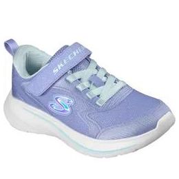 Sneaker Skechers "WAVE 92", M&auml;dchen, Gr. 27, hellblau, Lederimitat, Textil, Glitzer, Schuhe Sneaker, Schlupfschuh mit Glitzer f&uuml;r M&auml;dchen, Gr&ouml;&szlig;enschablone zum Download