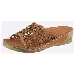 Pantolette Andrea Conti, Damen, Gr. 42, cognac, Glattleder, Schuhe Pantolette