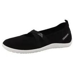 Sneaker Ballerinas Kappa "LINN", Damen, Gr. 41, schwarz, wei&szlig;, Synthetik, Schuhe, Sommerschuhe, Freizeitschuh, Halbschuh, Slipper