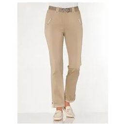 Bequeme Jeans Casual Looks, Damen, Gr. 52, Normalgr&ouml;&szlig;en, beige, 98% Baumwolle, 2% Elasthan, unifarben, lang, Jeans