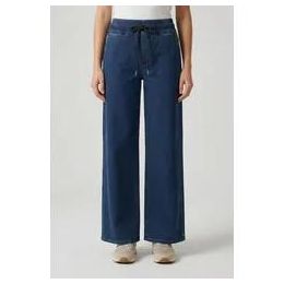 Jogg Pants Pepe Jeans "LOOSE JOGGER EVA", Damen, Gr. 26, L&auml;nge 32, mid blau, Denim/Jeans, Obermaterial: 58% Baumwolle, 29% Modal, 11% Polyester, 2% Elasthan, loose fit lang, Jeans, Mid Waist, Straight Leg