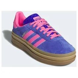 Sneaker Adidas ORIGINALS "GAZELLE BOLD", Herren, Gr. 40, lucid blau, lucid pink, gold metallic, Leder, Synthetik, Schuhe Sneaker
