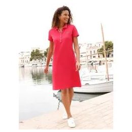 Shirtkleid Casual Looks "Polokleid", Damen, Gr. 54, Normalgr&ouml;&szlig;en, erdbeere, Piqu&eacute;, 100% Baumwolle, unifarben, kurz, Kleider Shirtkleid