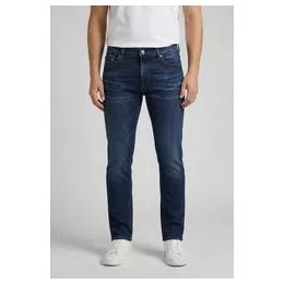 Only & Sons Slim-fit-Jeans ONLY & SONS "ONSLOOM SLIM 5748 EY BOX JEANS MU", Herren, Gr. 28, L&auml;nge 32, dunkelblau denim, Denim/Jeans, Obermaterial: 65% Baumwolle, 18% Polyester, 15% Viskose, 2% Elasthan, Abriebeffekte, slim fit lang, Jeans Slim-fit-Jeans, Baumwollmischung, slim fit