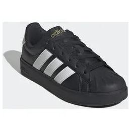 Sneaker Adidas SPORTSWEAR "STREETTALK", M&auml;dchen, Gr. 35,5, core schwarz, ftwr wei&szlig;, gold metallic, Synthetik, Schuhe Sneaker, inspiriert vom Design des Adidas superstar, f&uuml;r Kinder & Jugendliche