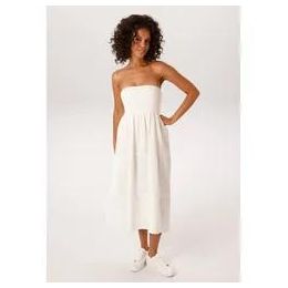 Sommerkleid Aniston CASUAL, Damen, Gr. 36, N-Gr, wei&szlig; (wollwei&szlig;), Web, Obermaterial: 100% Baumwolle, unifarben, figurumspielend kniefrei, Kleider Sommerkleid, - auch als Maxirock tragbar - NEUE KOLLEKTION
