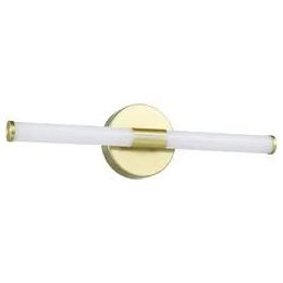 Eglo Spiegelleuchte "RAMOLA Spiegellampe - Stahl - LED - 7,5W - IP44", messing, geb&uuml;rstet, 1, H: 12cm, 1 Stk., Leuchten, Wandlampe, Badezimmerlampe, Bad, L45 x H12 x AL6,5 cm, Spiegelleuchte