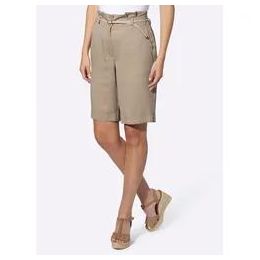 Bermudas Heine, Damen, Gr. 38, Normalgr&ouml;&szlig;en, beige, 100% Lyocell, unifarben, Hosen Bermudas