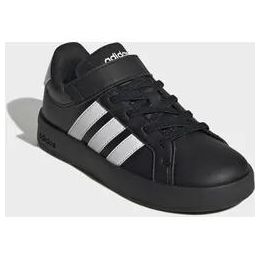 Sneaker Adidas SPORTSWEAR "GRAND COURT 3.0 SCHUHE F&Uuml;R KINDER", M&auml;dchen, Gr. 34, schwarz-wei&szlig; (cloud wei&szlig;, core schwarz, core schwarz), Synthetik, Textil, Schuhe Sneaker, mit Klettverschluss, f&uuml;r Kinder
