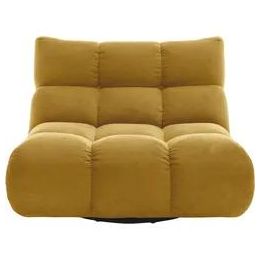 1,5-Sitzer Home Affaire "Cozy Bubble, 360 drehbarer Sessel, Breite 107cm", gold, B:112cm H:85cm T:108cm, 95% Polyester, 5% Nylon, Sofas, mit eleganter Steppung, Rundumbezug & weicher Polsterung