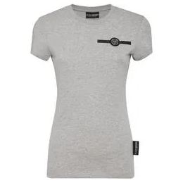 T-Shirt Plein Sport "Basic", Damen, Gr. L, 71, lightgrau, Obermaterial: 100% Baumwolle, Shirts T-Shirt