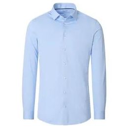 Businesshemd Venti "Venti Businesshemd uni", Herren, Gr. 44, Normalgr&ouml;&szlig;en, blau, 55% Baumwolle, 45% Polyester, unifarben, sehr figurbetont, Hemden