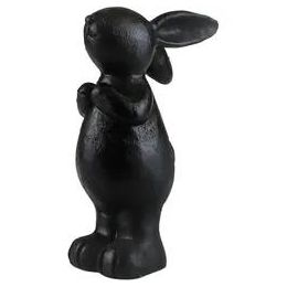 Dekofigur AM Design "Hase aus Polyresin", schwarz, B:7,2cm H:18cm, Polyresin, Dekofiguren, Osterdekoration
